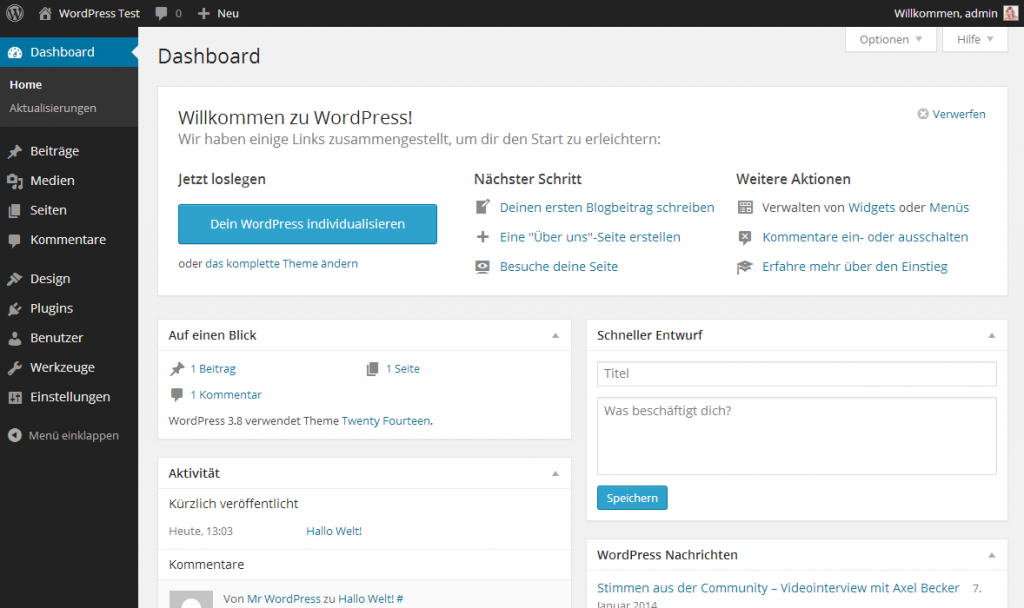 Neue Features in WordPress 3.8 - Digitale Wunderwelt